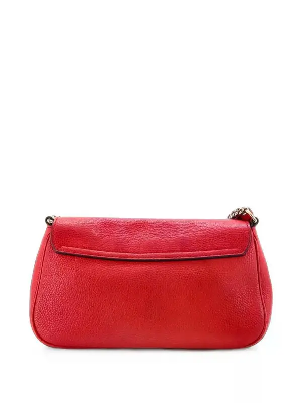 Gucci Soho Chain Leather Medium Cross Body Bag - Red