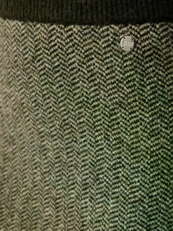 SILVIAN HEACH Herringbone-knit Mini Skirt
