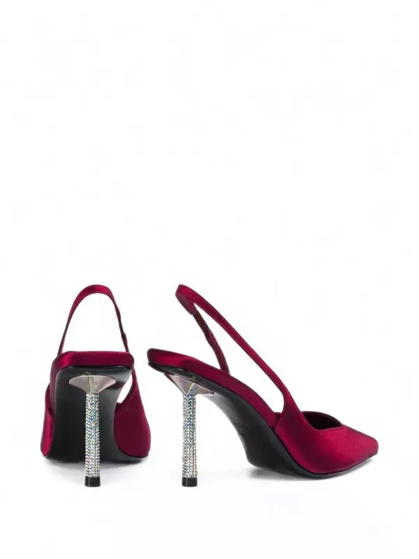 LE SILLA Amelia Crystal-embellished Slingback Pumps
