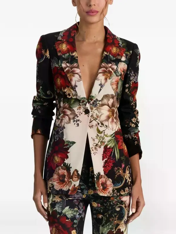 Alice + Olivia Breann Floral-print Blazer