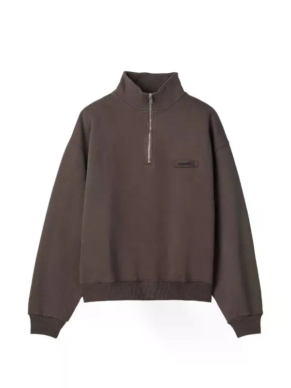 Jacquemus Quarter-zip Logo-patch Sweatshirt