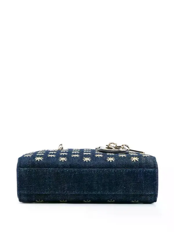 Dior Micro Denim Embroidered Star Lady D-joy Satchel