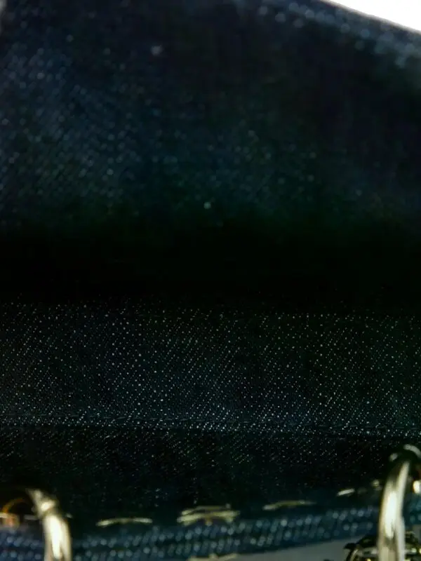 Dior Micro Denim Embroidered Star Lady D-joy Satchel