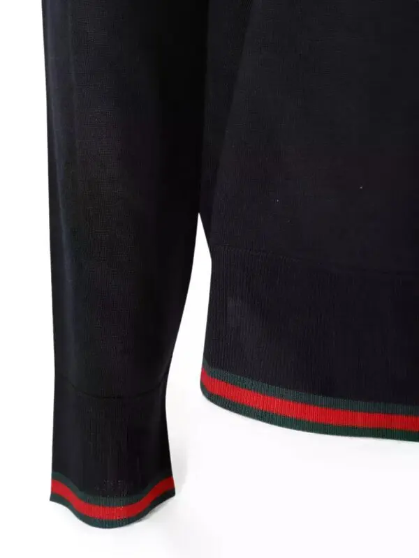 Gucci Wool Knit Sweater With Web