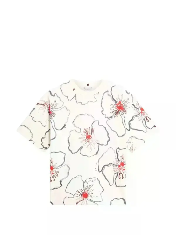 Tommy Hilfiger Floral-print T-shirt - Neutrals