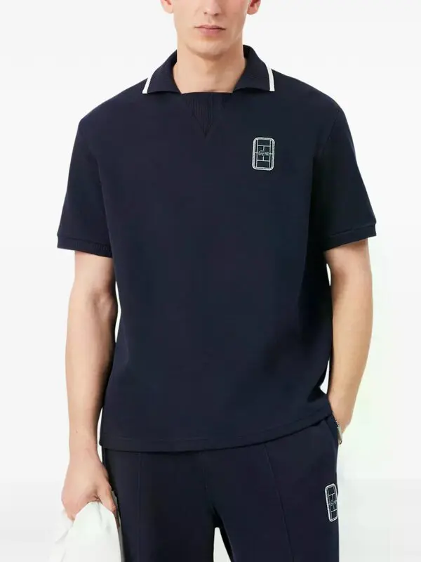Lacoste Logo-patch V-neck T-shirt