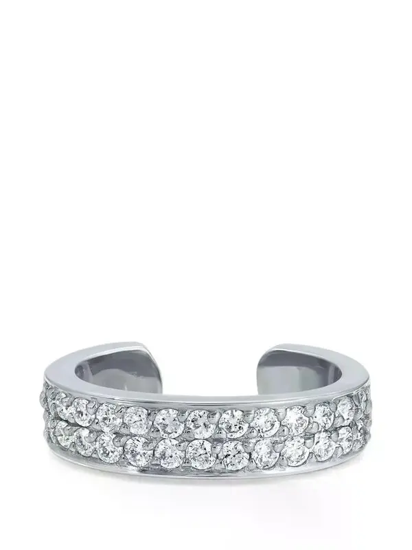 ANITA KO Diamond Double Row Ear Cuff - Silver