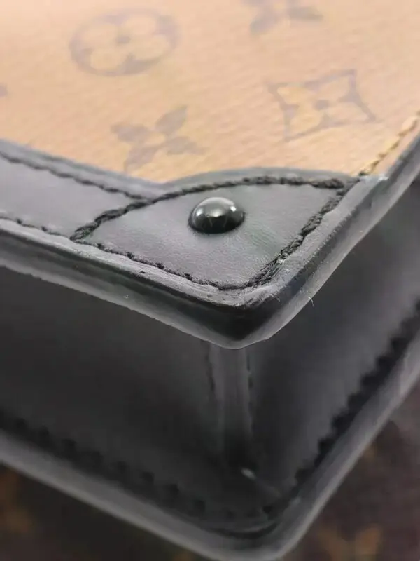 LOUIS VUITTON Monogram Reverse Trunk Clutch Cross Body Bag - Brown