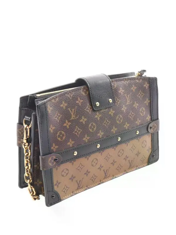 LOUIS VUITTON Monogram Reverse Trunk Clutch Cross Body Bag