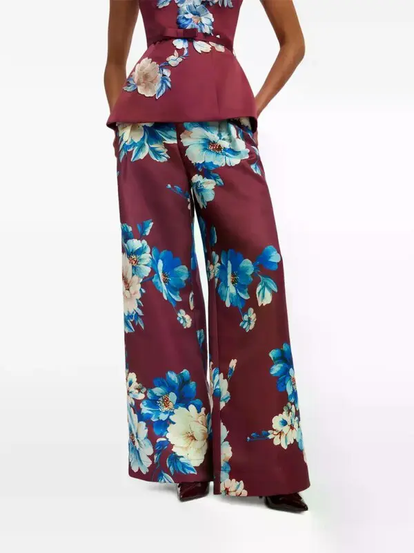 LEO LIN Elisha Floral-print Trousers