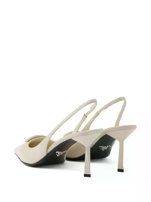 Prada Logo-plaque Slingback Pumps