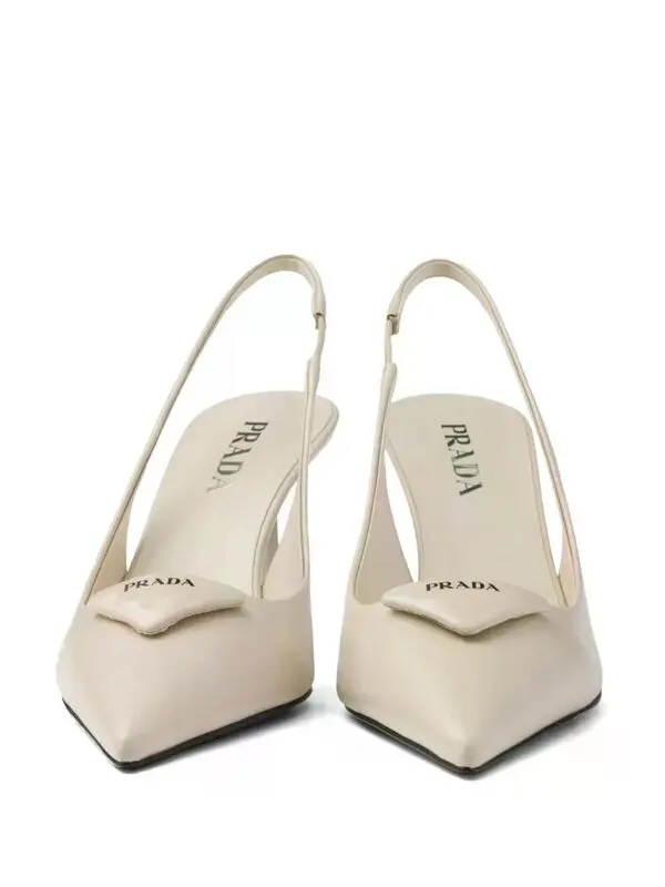 Prada Logo-plaque Slingback Pumps
