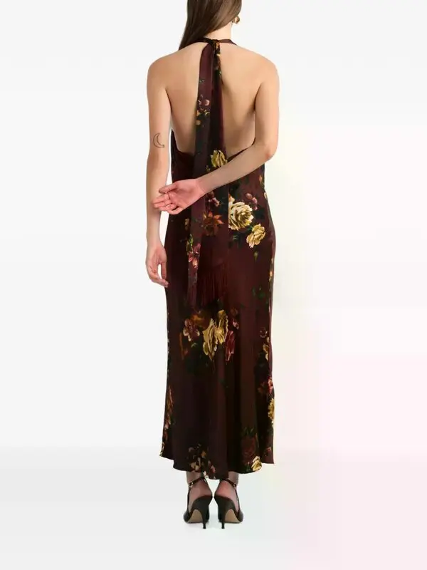 Cara Cara Fara Floral-print Silk Maxi Dress