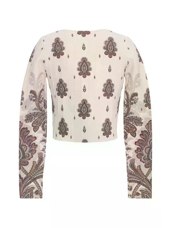 Cara Cara Rose Paisley-print Cardigan
