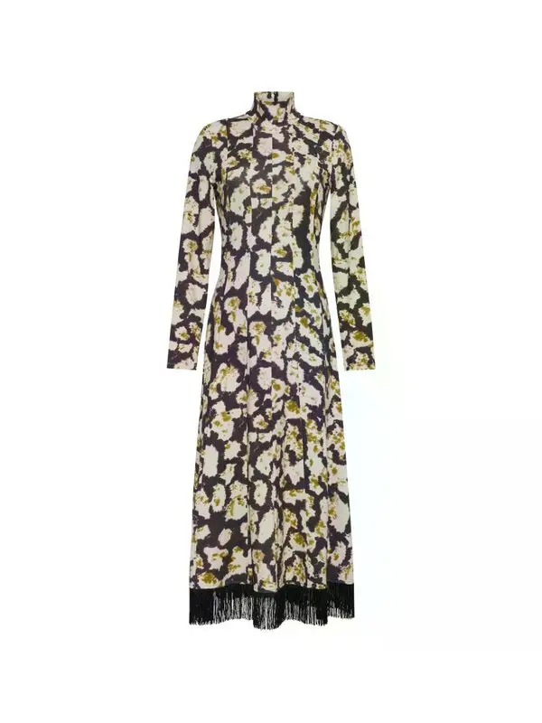 Cara Cara Troy Fringed-hem Midi Dress - Black