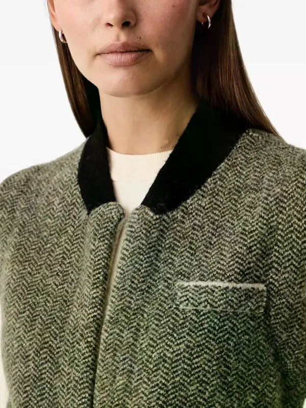 SILVIAN HEACH Herringbone-pattern Belted Vest