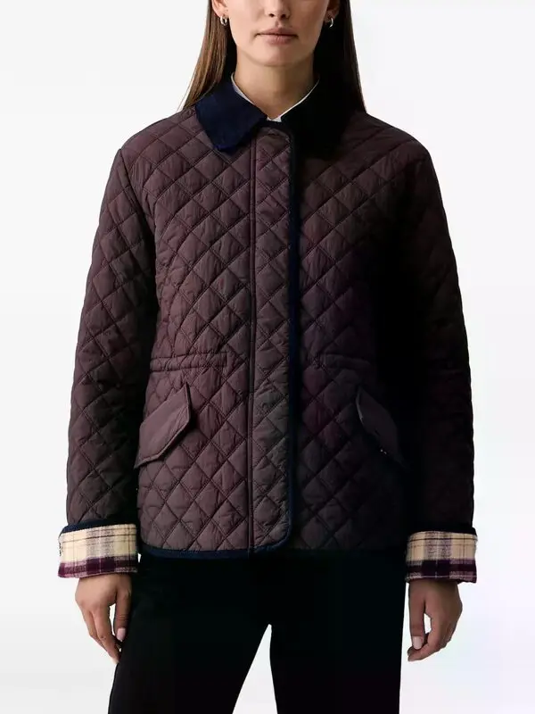 SILVIAN HEACH Quilted Corduroy-collar Jacket