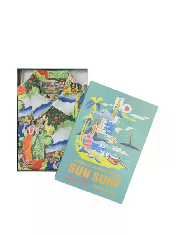 SUN SURF X Eugene Savage Original Matson Menu Design Short-sleeve Shirt
