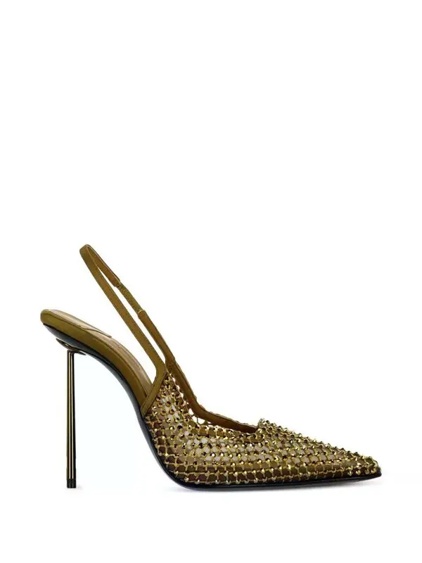 LE SILLA Gilda Crystal-embellished Pumps - Gold