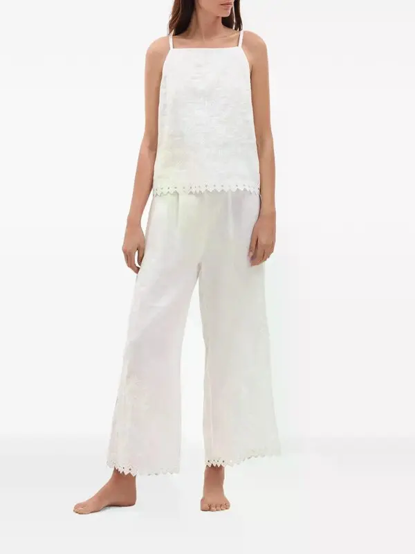 ERES Corail Embroidered Linen Top