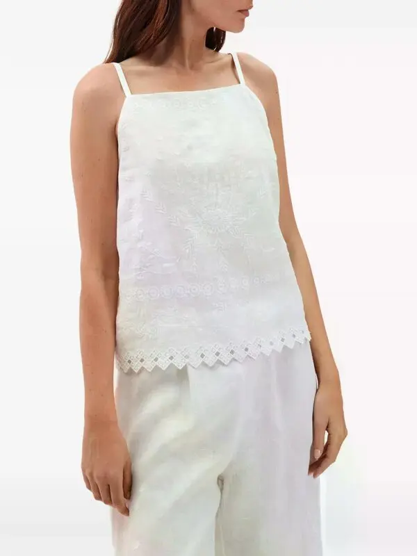 ERES Corail Embroidered Linen Top