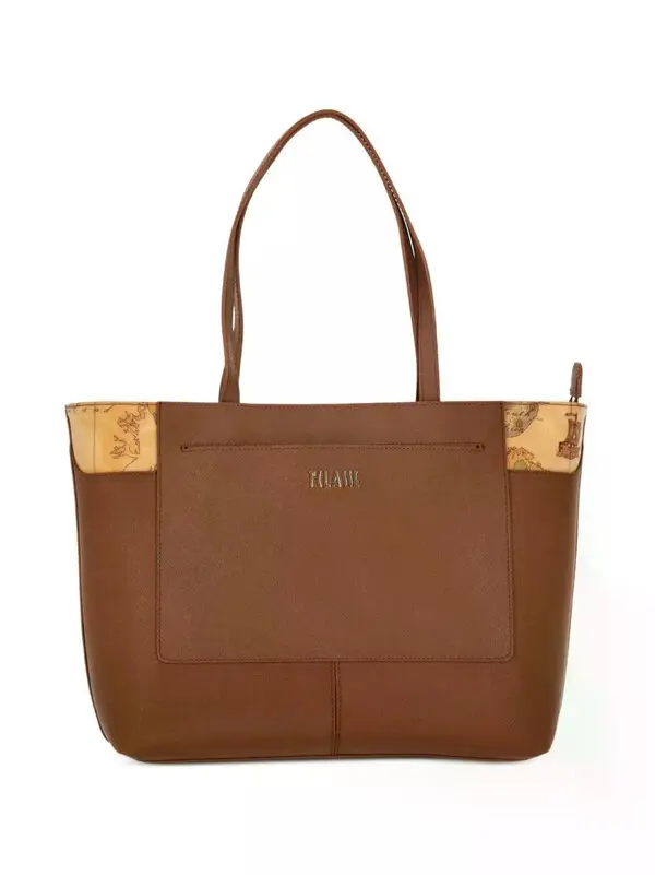 ALVIERO MARTINI 1° CLASSE Geo Classic Panelled Tote Bag - Brown