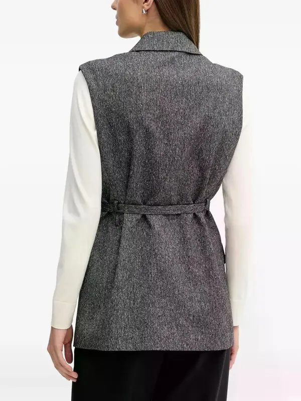 Sisley Herringbone Belted Vest