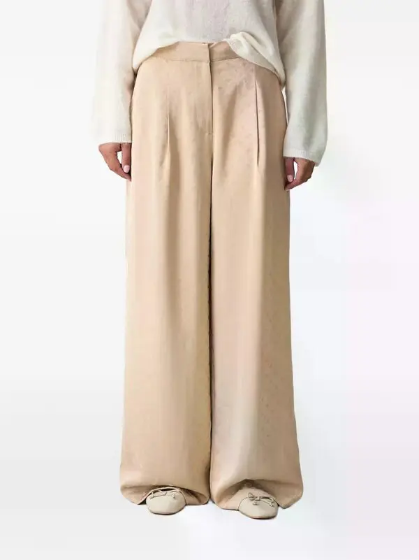 Scotch & Soda Eleni Jacquard Palazzo Pants - Neutrals