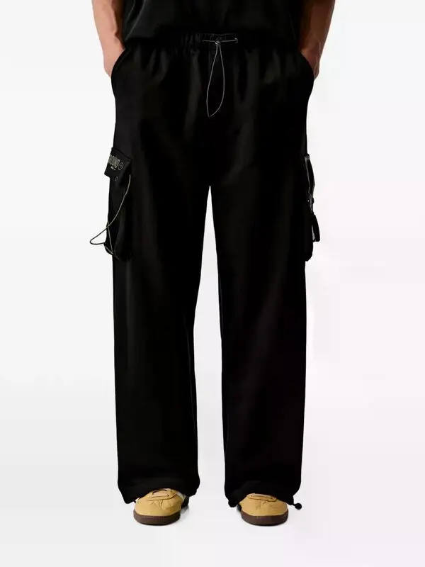 SPRAYGROUND Unleash The Shark Logo-print Cargo Pants - Black