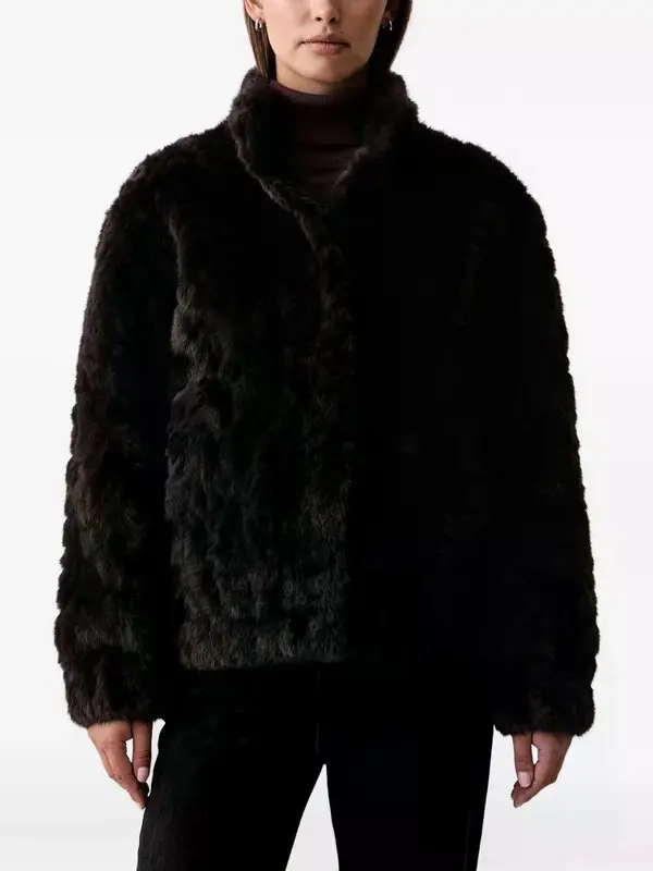 SILVIAN HEACH Embellished-button Faux-fur Jacket