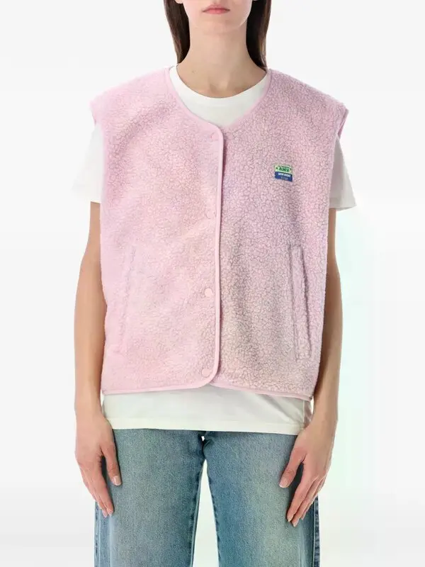 American Vintage Hoktown Logo-patch Sleeveless Jacket - Pink