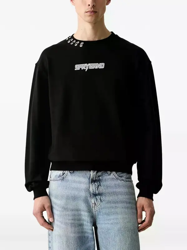 SPRAYGROUND Lightning Shark Logo-patch Sweatshirt