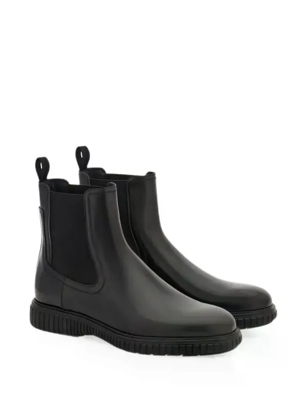 FERRAGAMO Leather Chelsea Boots