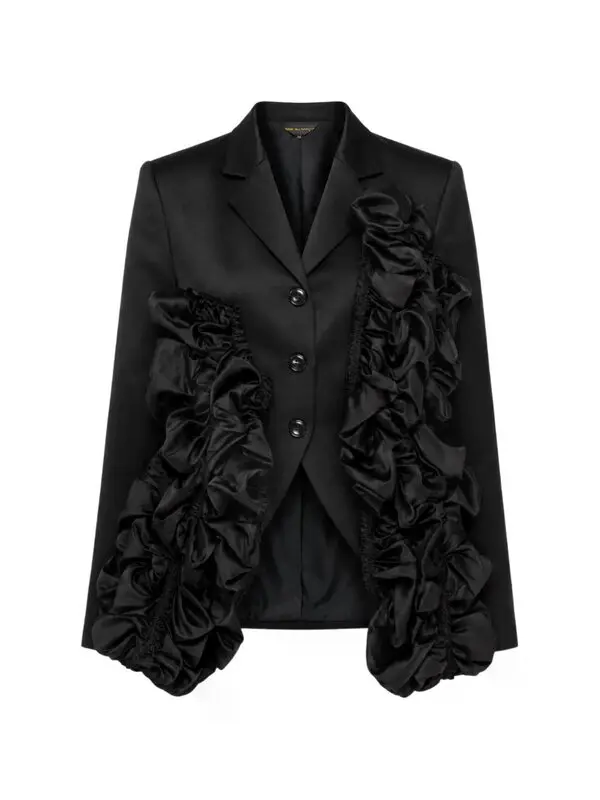 Comme Des Garçons Ruffled Satin Blazer