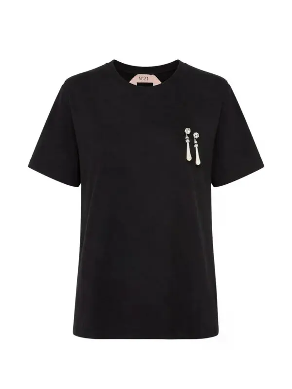 N°21 Embellished Cotton T-shirt