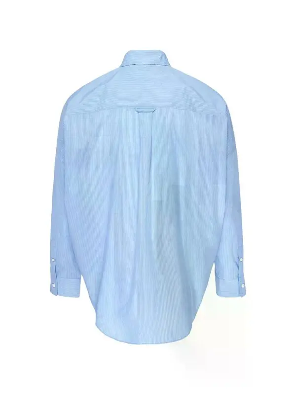 DOUBLET Trompe L'oeil Tie Embroidery Striped Shirt