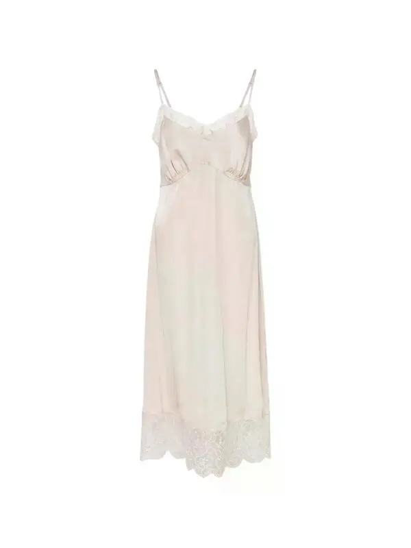 Simone Rocha Lace-trim Slip Midi Dress