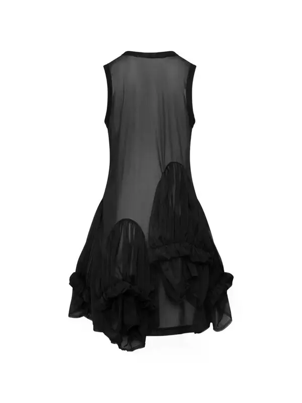 Comme Des Garçons Sheer Ruffled Mini Dress