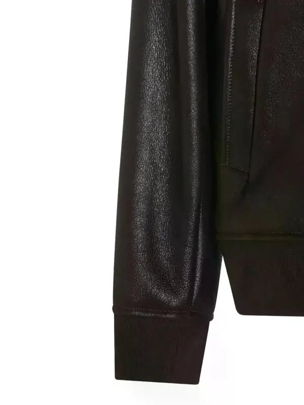 SALVATORE SANTORO Shearling-collar Leather Jacket