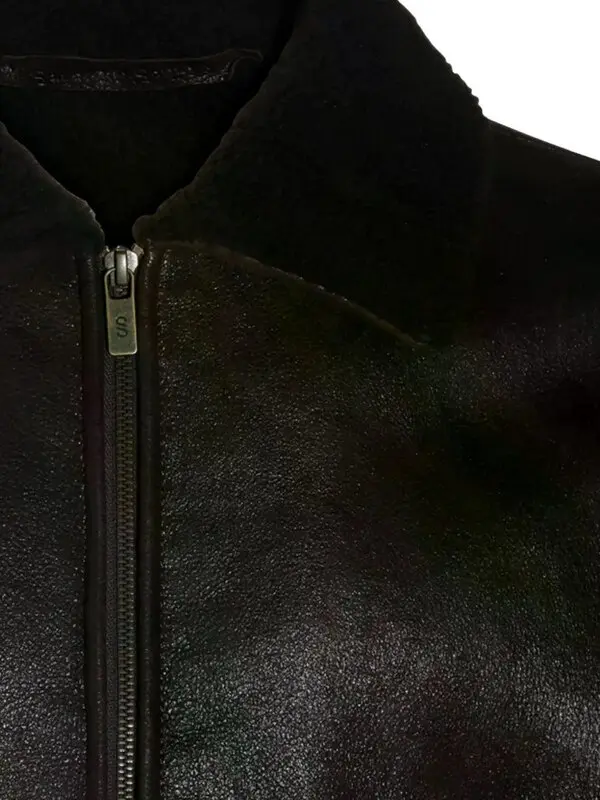 SALVATORE SANTORO Shearling-collar Leather Jacket