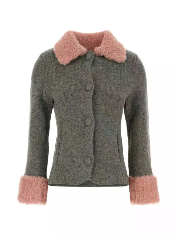 Moschino Faux-fur-trim Knitted Jacket