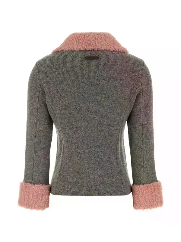 Moschino Faux-fur-trim Knitted Jacket