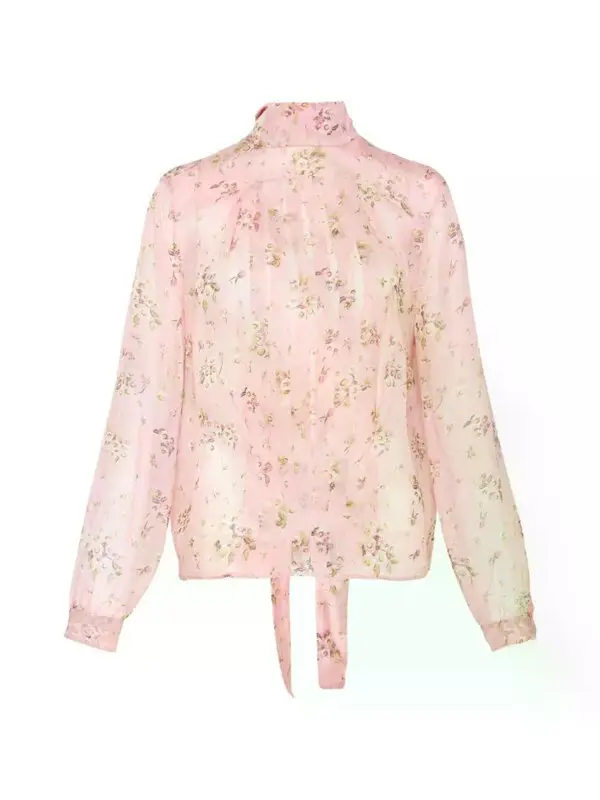N°21 Pleated Floral-print Blouse