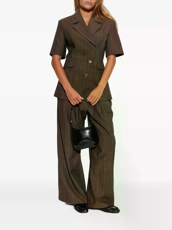GANNI Pinstripe Wool Trousers