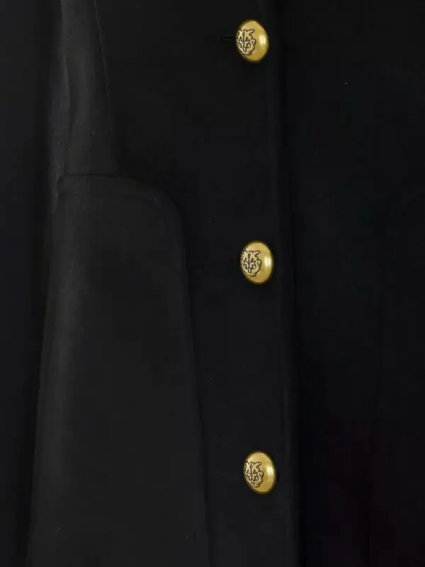 Pinko Logo-button Turtleneck Coat