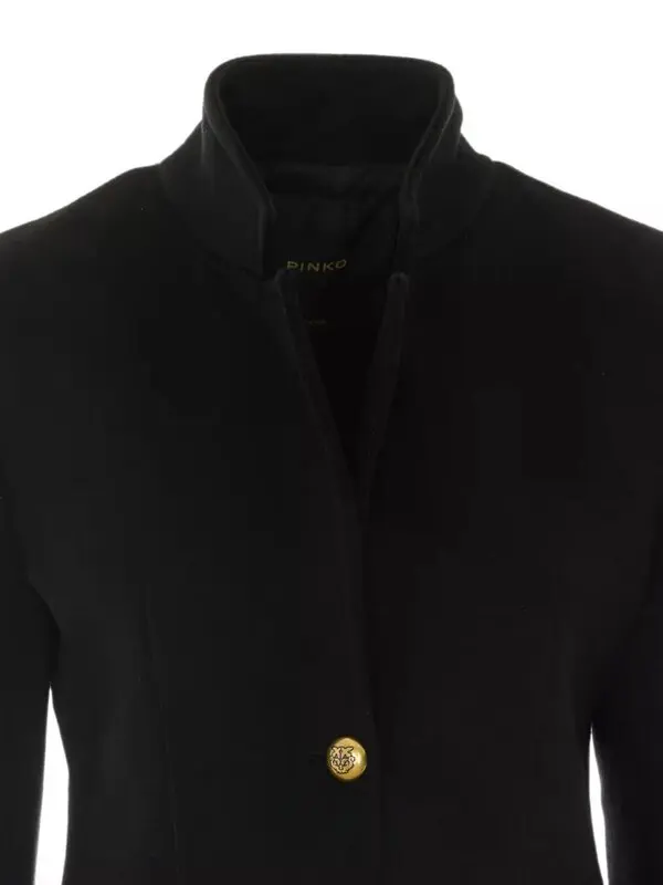 Pinko Logo-button Turtleneck Coat