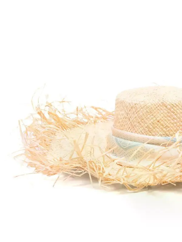 Ermanno Scervino Woven Scarf-detail Sun Hat