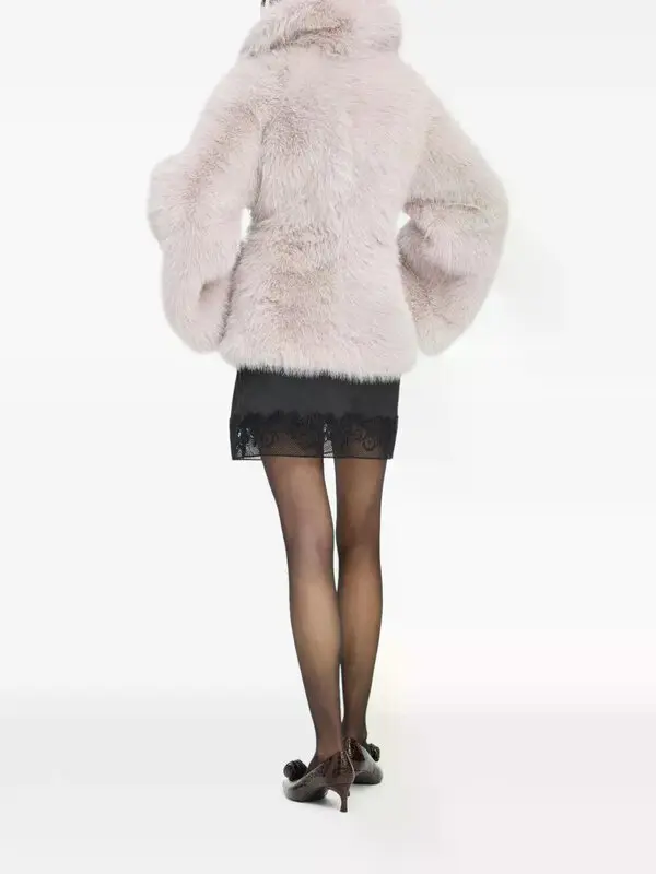 ROTATE BY BIRGER CHRISTENSEN Faux-fur Flared Jacket
