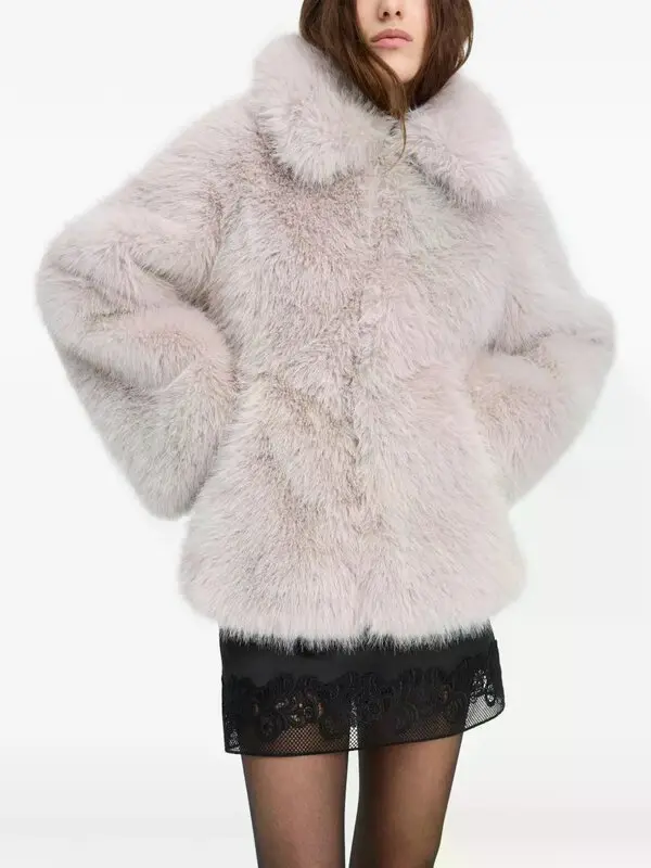 ROTATE BY BIRGER CHRISTENSEN Faux-fur Flared Jacket