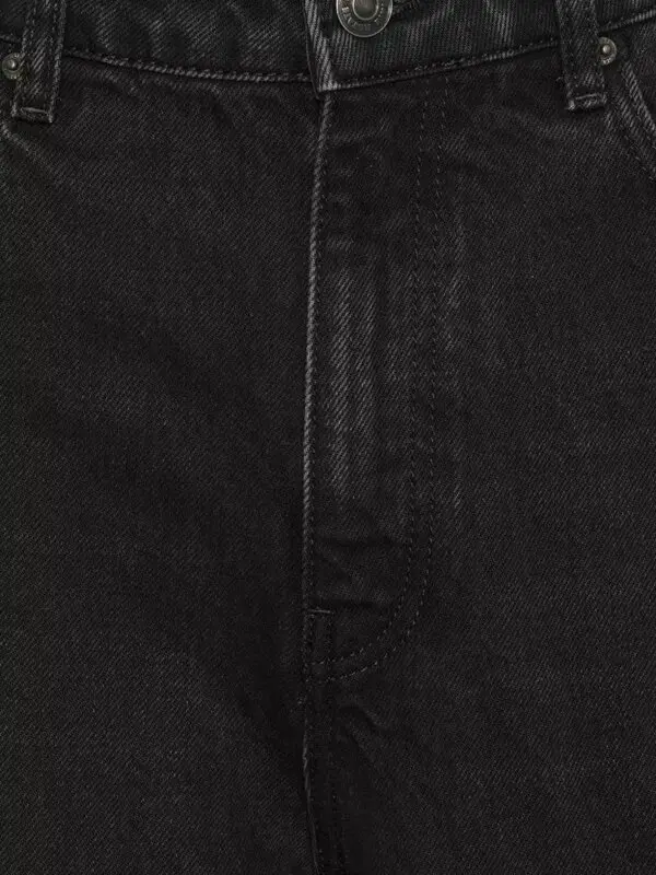 ROTATE BY BIRGER CHRISTENSEN Draped Barrel-leg Jeans Denim